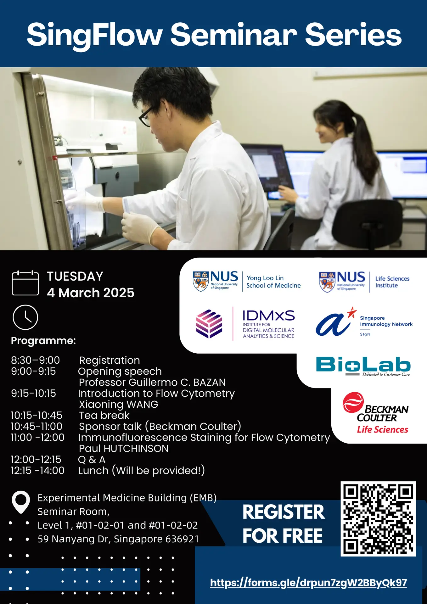 SingFlow Seminar Series on Flow Cytometry - IDMxS